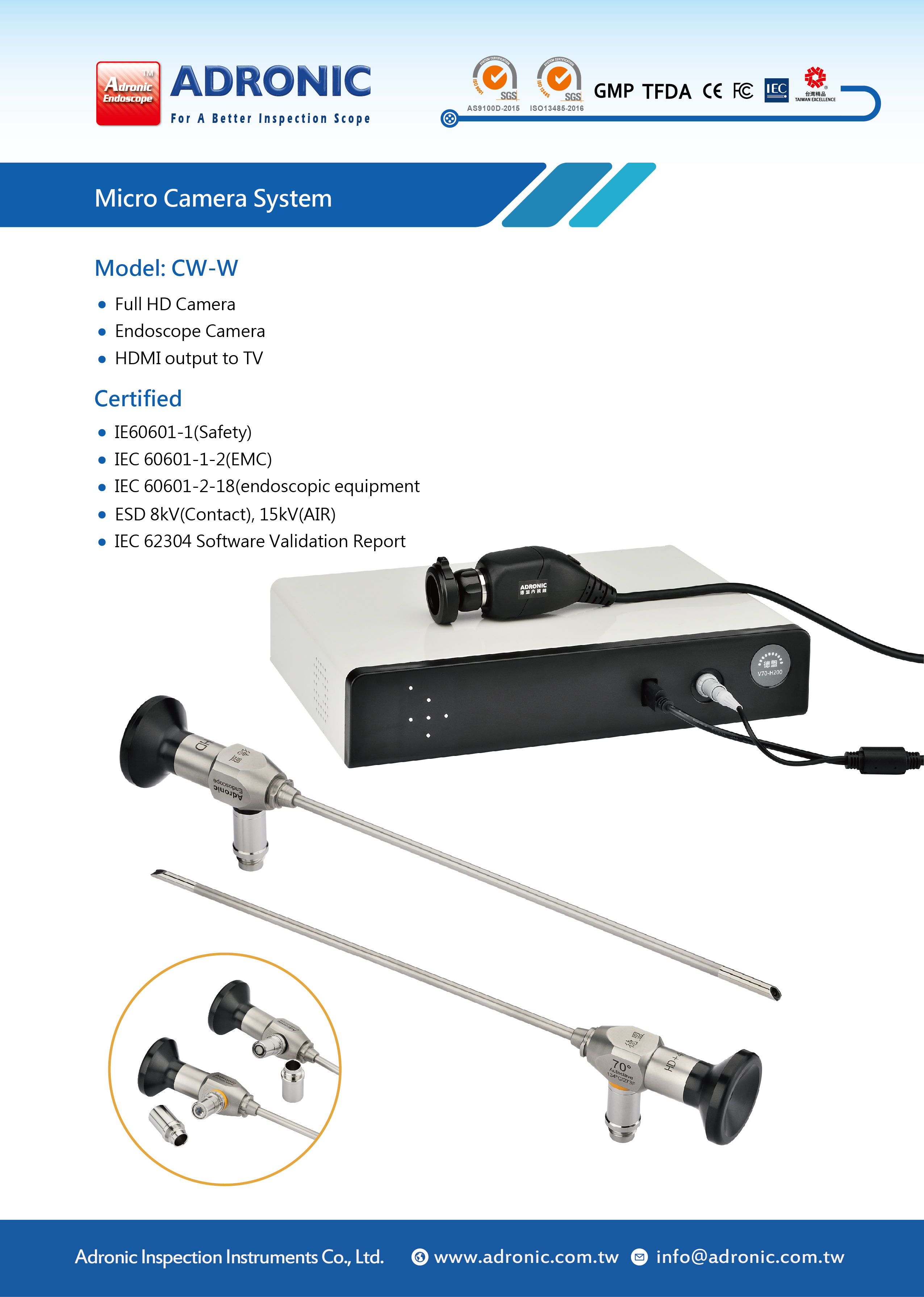 Micro Camera System | Product | Adronic Instrument Manufacture Co., Ltd.